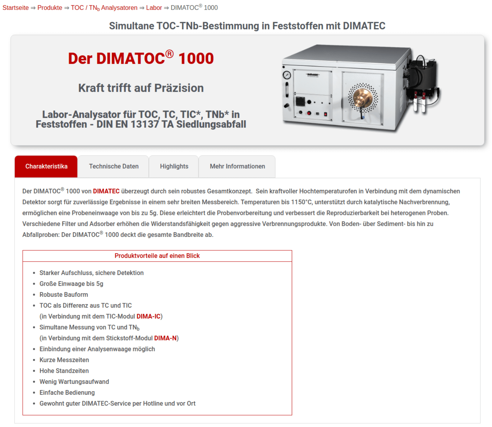 DIMATOC® 1000 von DIMATEC - Kraft trifft auf Präzision