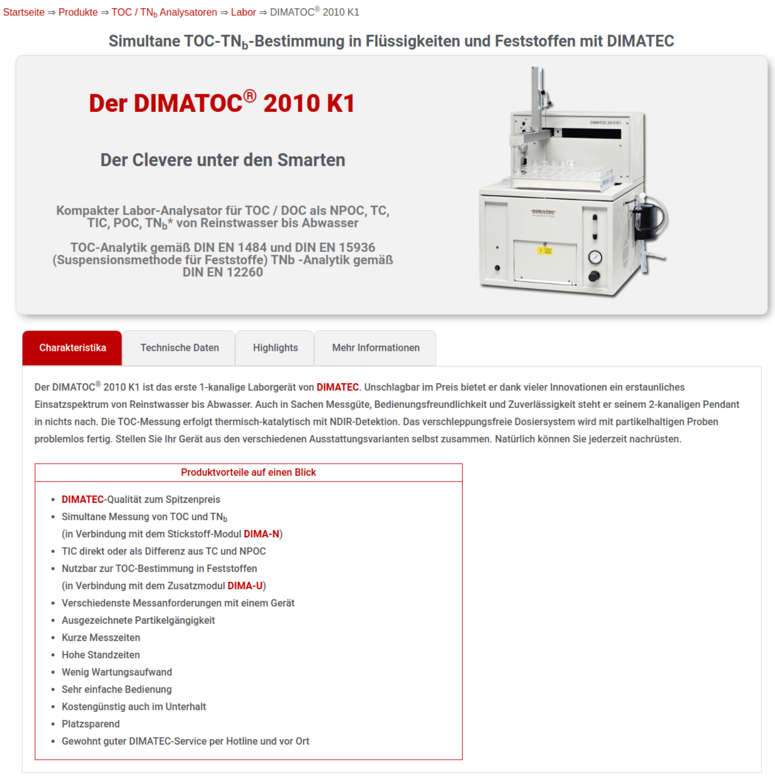 DIMATOC® 2010 K1 von DIMATEC - Der Clevere unter den Smarten