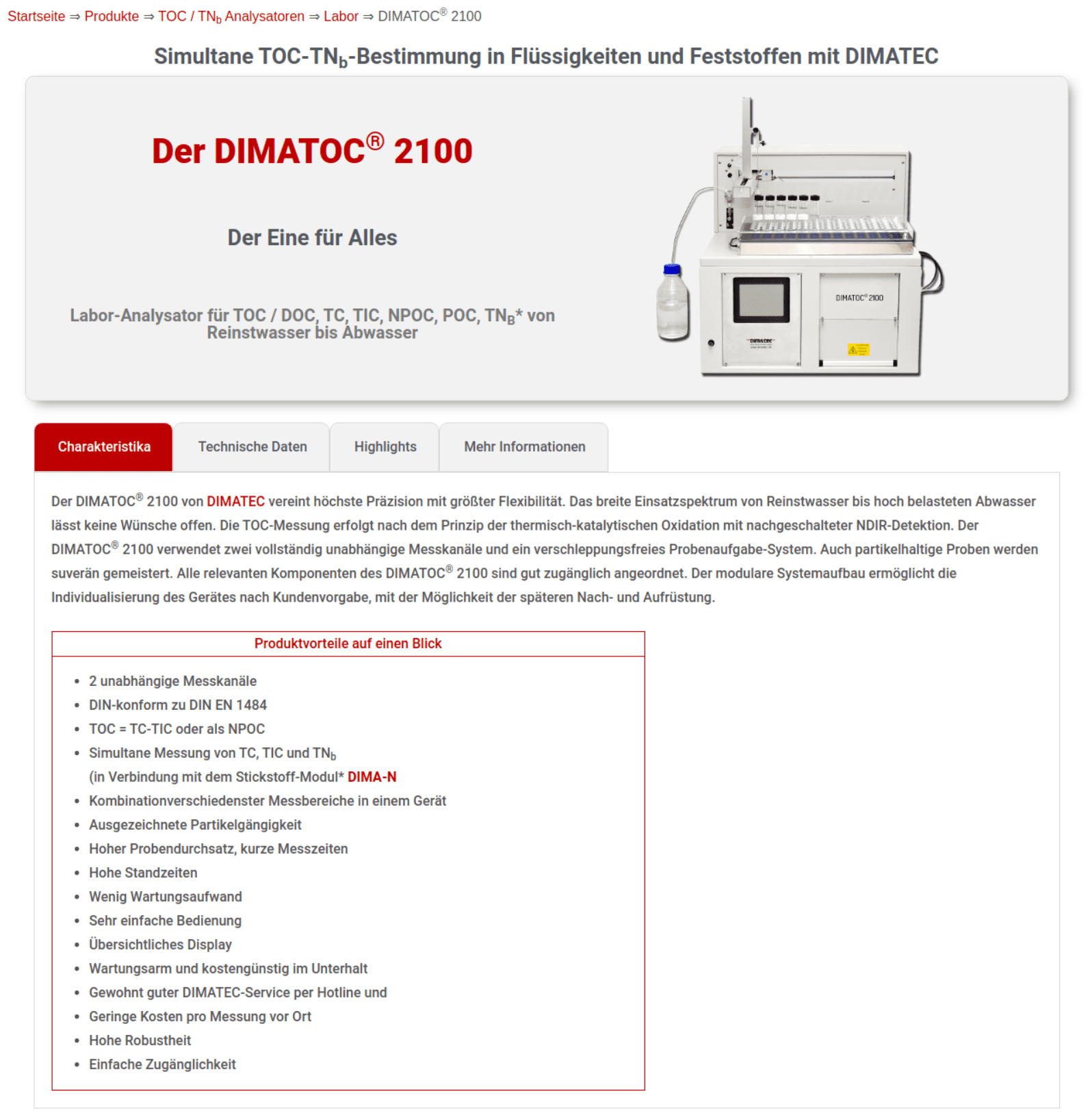 DIMATOC® 2100 von DIMATEC - Der Eine für Alles
